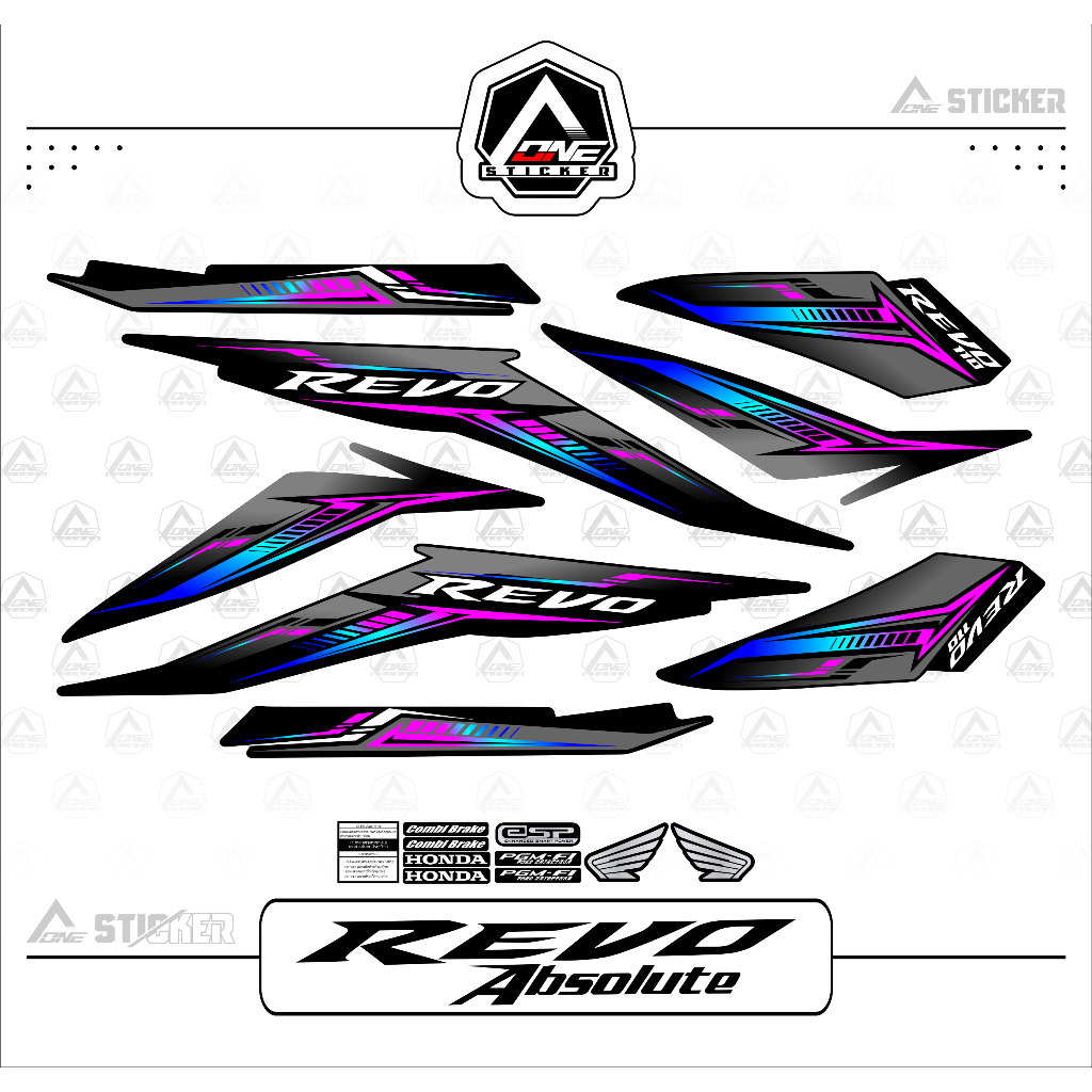 Jual STRIPING ABSOLUTE REVO 110 LAMA 2009 / 1A / STIKER REVO / REVO ...
