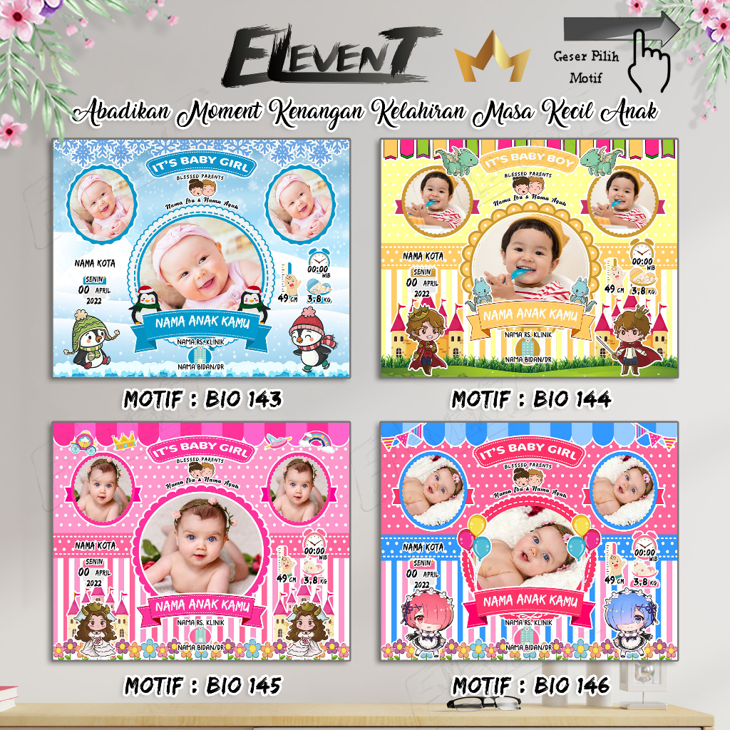 Jual Bikin Biodata Bayi Kayu 30x40cm Foto Gantung Hiasan Dinding ...