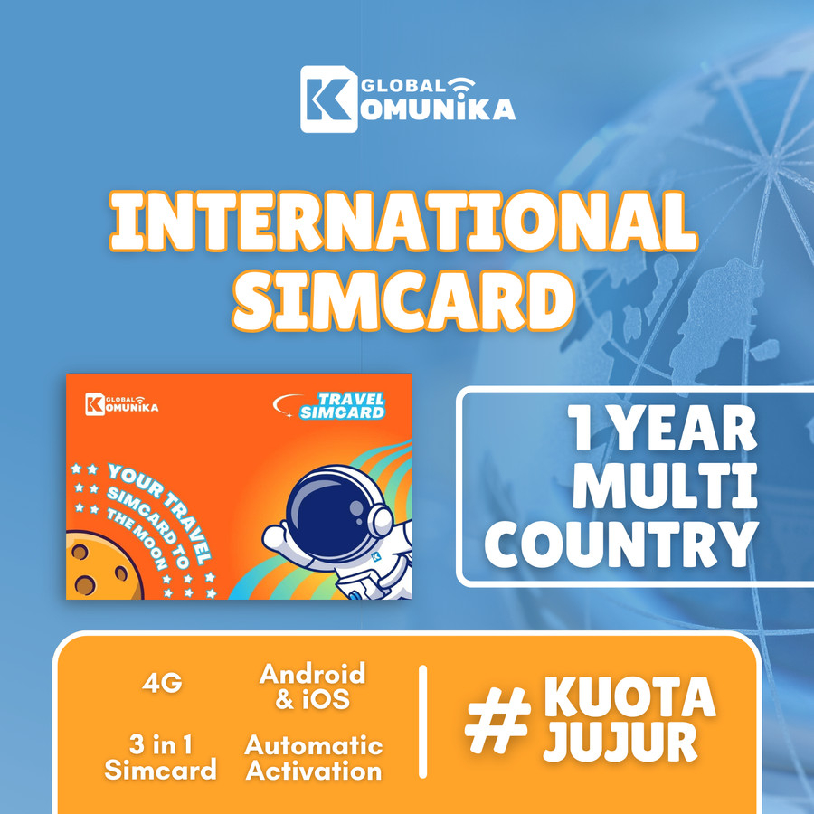 Jual GLOBAL KOMUNIKA Sim Card International Unlimited | 1 Year ...