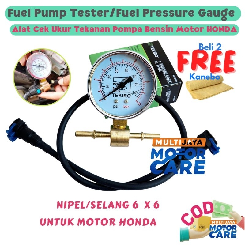 Jual MENARIK Fuel Pump Tester FPG Pressure Gauge UNIVERSAL 6 x 8 HONDA ...