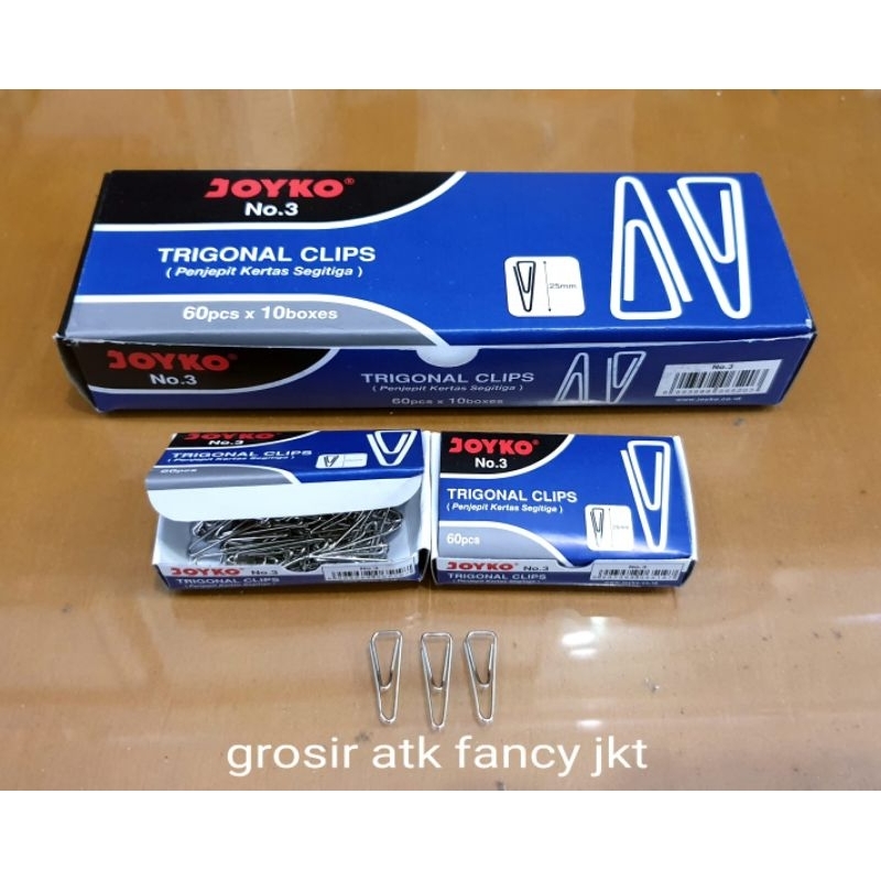 Jual ( 1 pak besar = 10 pak kecil ) Paper Clip Klip Trigonal Segitiga ...