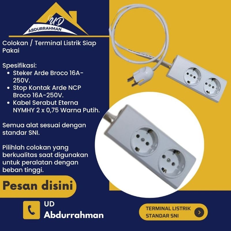 Jual Colokan / Terminal Listrik, Steker + Stop Kontak NCP Broco 1, 2, 3 ...