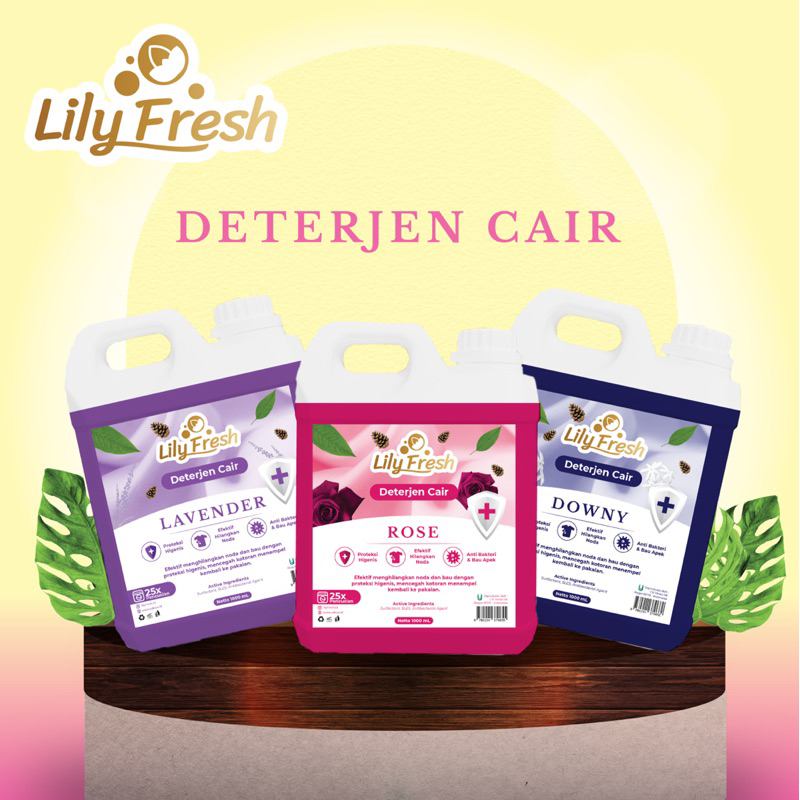 Jual Deterjen Cair LILY FRESH Liquid Detergent Sabun Cuci Baju/Pakaian Lily Fresh 1 Liter ...