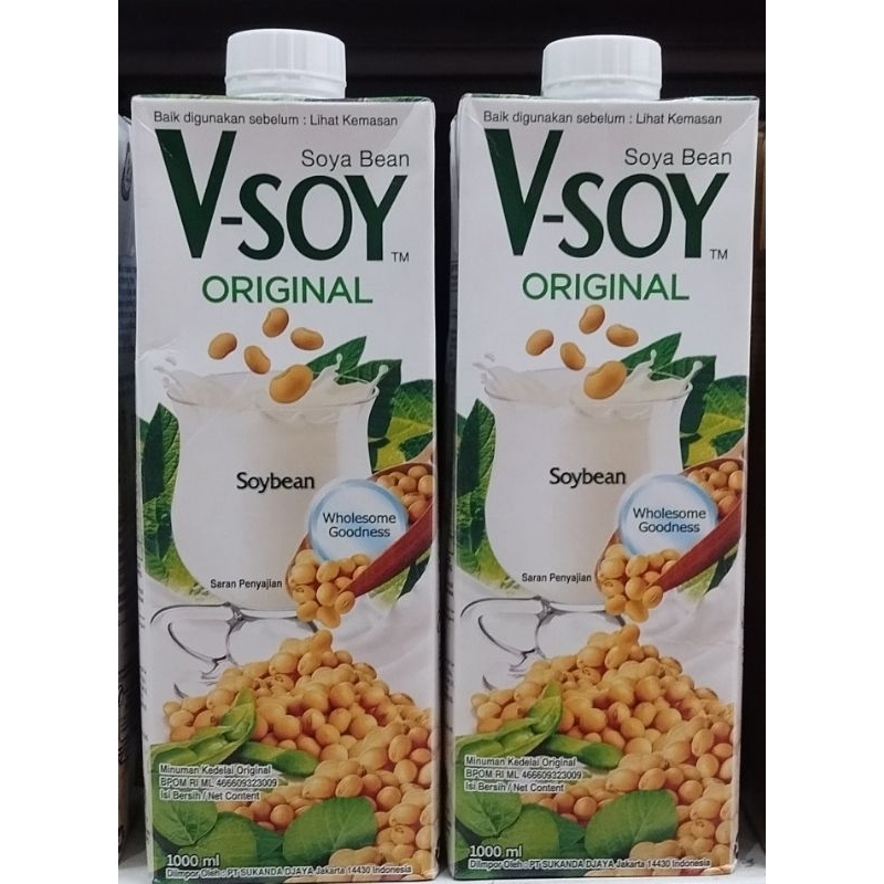 Jual V-Soy Soya Bean Milk Original 1000ml | Shopee Indonesia