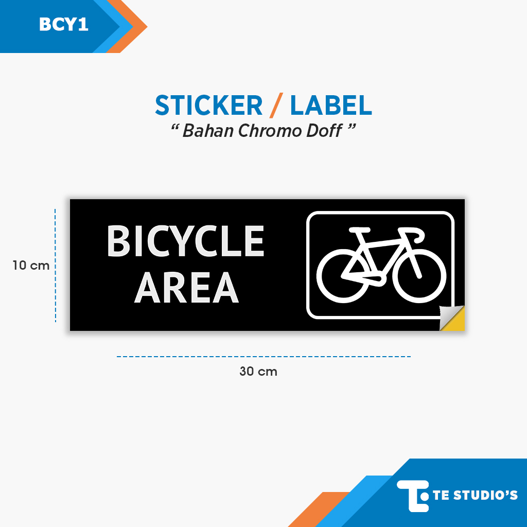 Jual Stiker Bicycle Area Rambu Tanda Sign Area Untuk Sepeda Sticker ...