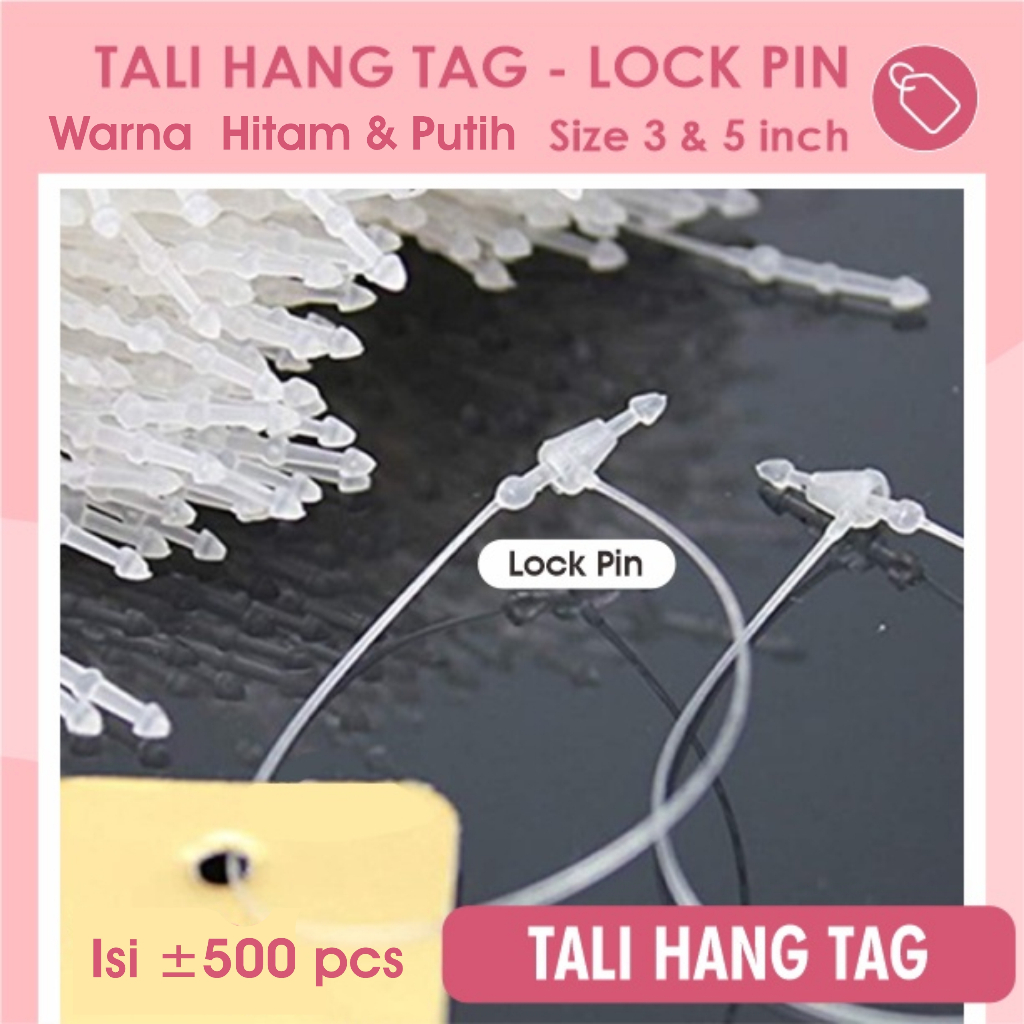 Jual Tali Hangtag Praktis Lockpin String Pin - Label Baju | Shopee ...