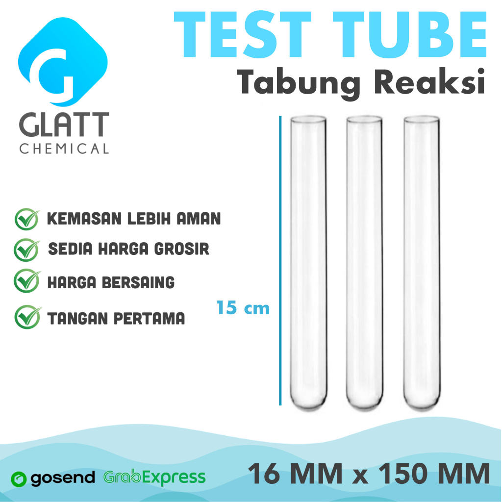Jual Test Tube Tabung Reaksi 16x150 mm - Tabung Kaca untuk Pot Archie ...