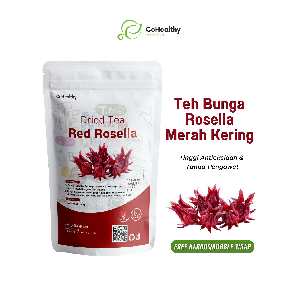 Jual Bunga Rosella Merah Kering Premium Alami 50 gram | Shopee Indonesia