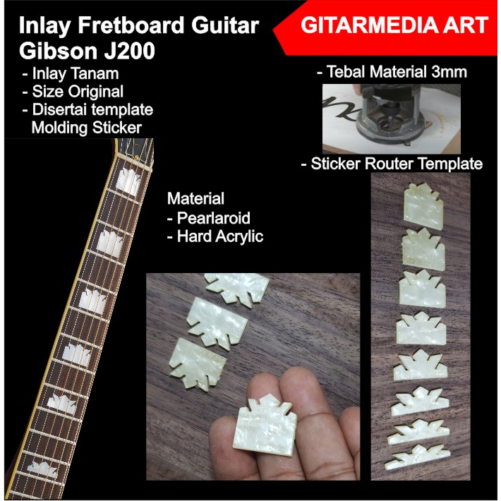 Jual INLAY GITAR GIBSON J200 KERANG PEARL TANAM | Shopee Indonesia