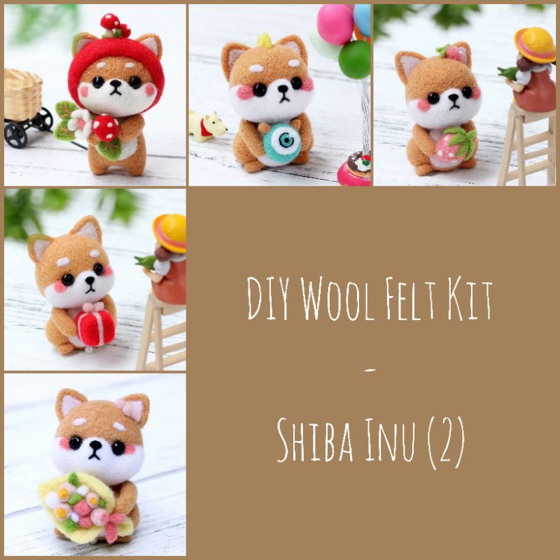 Jual DIY Wool Felt Kit - Shiba Inu (2) | Shopee Indonesia
