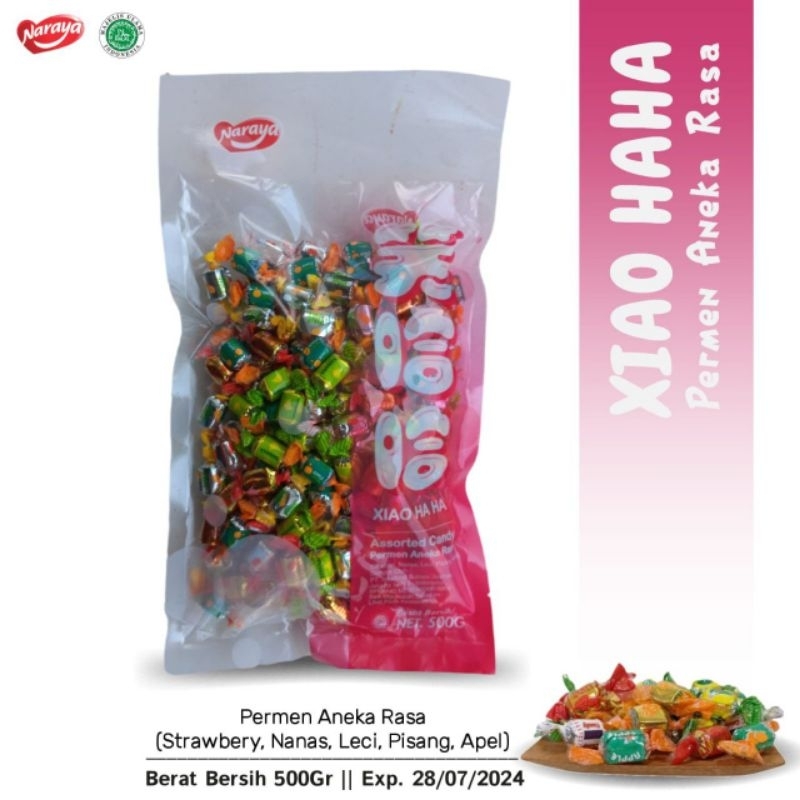 Jual Permen Xiao Haha/ Xiaohaha Naraya Aneka Rasa Buah Assorted Candy - Kemasan 500gram | Shopee ...