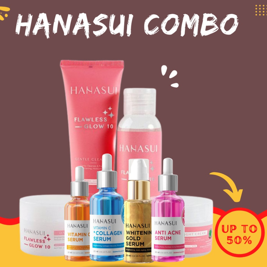 Jual Paketan Hanasui Flawless Glow 10 - MURAH | Shopee Indonesia
