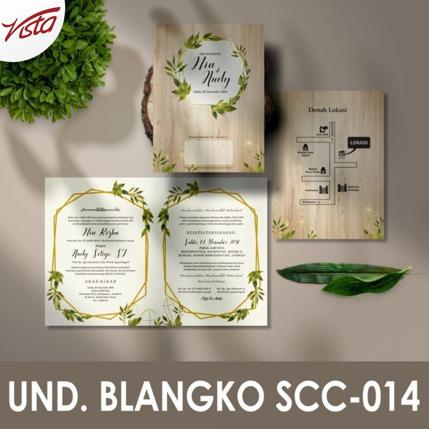Jual Undangan pernikahan blangko griya scc-014 nikah simple DIY Print ...