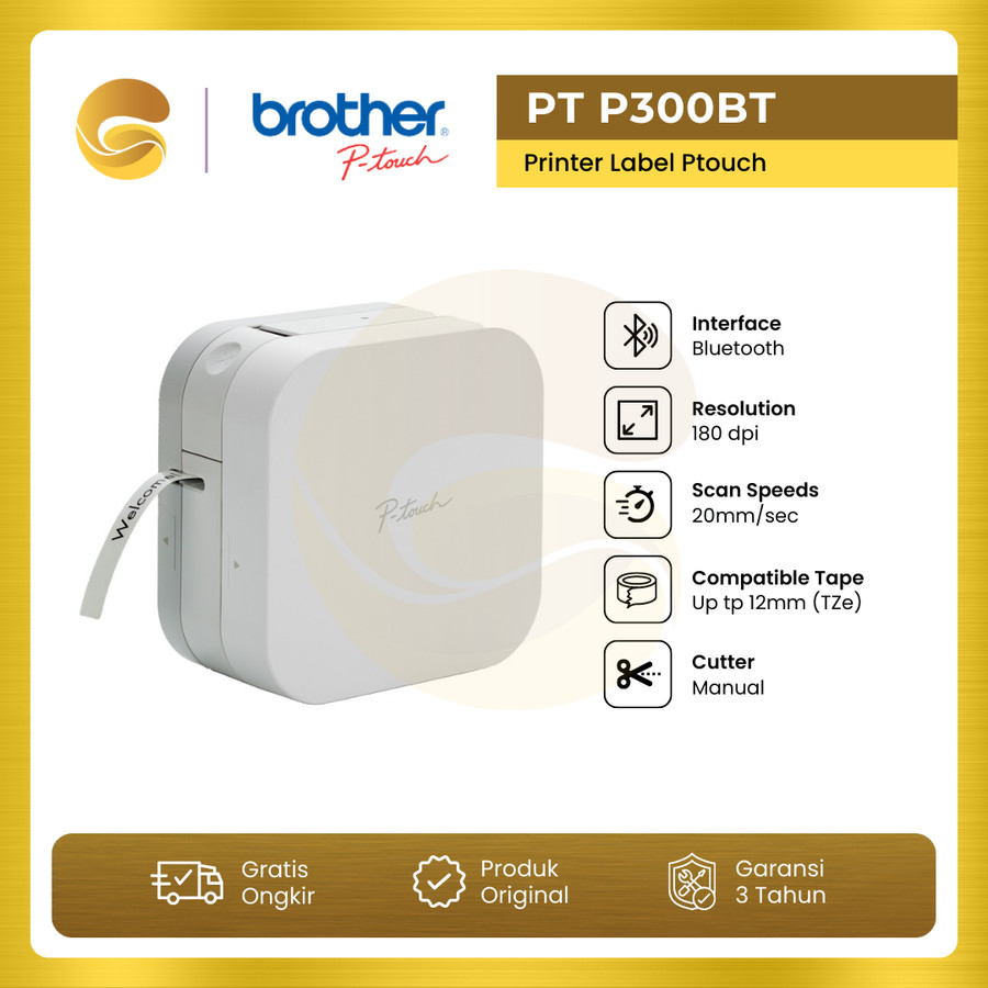 Jual BROTHER Printer Label Ptouch Cube PT P300BT Label Maker PT P300 BT ...