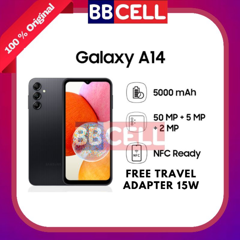 Jual SAMSUNG A14 RAM 4GB/128GB | ULTRA WIDE CAMERA | Shopee Indonesia