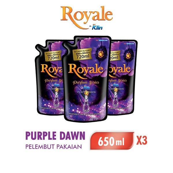 Jual Royale Softener Purple Dawn Pouch 3 x 650 mL | Shopee Indonesia