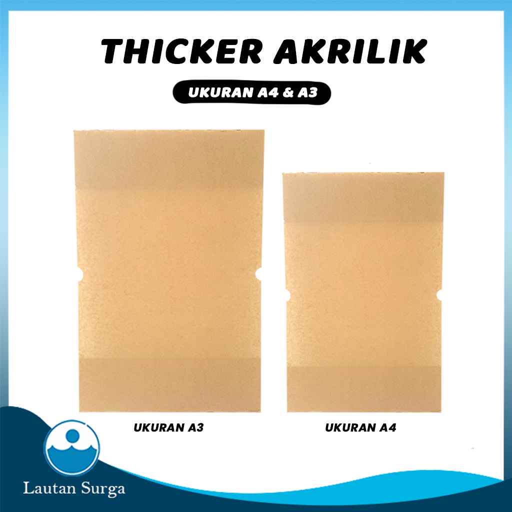 Jual Akrilik Poster Thicker Bening !A3 & A4 Akrilik Lipat Atas Bawah ...