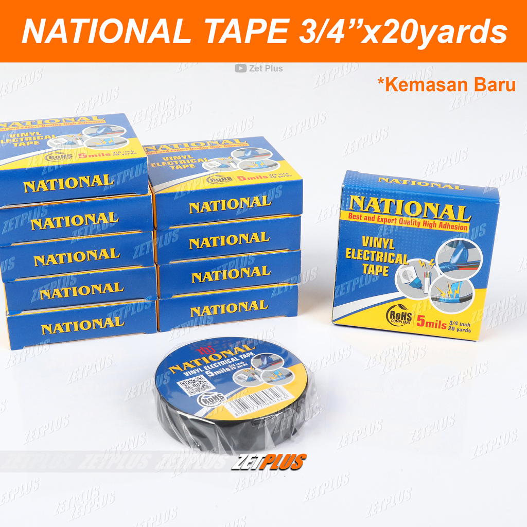 Jual SOLASI NATIONAL HITAM/isolasi kabel listrik nasional original ...