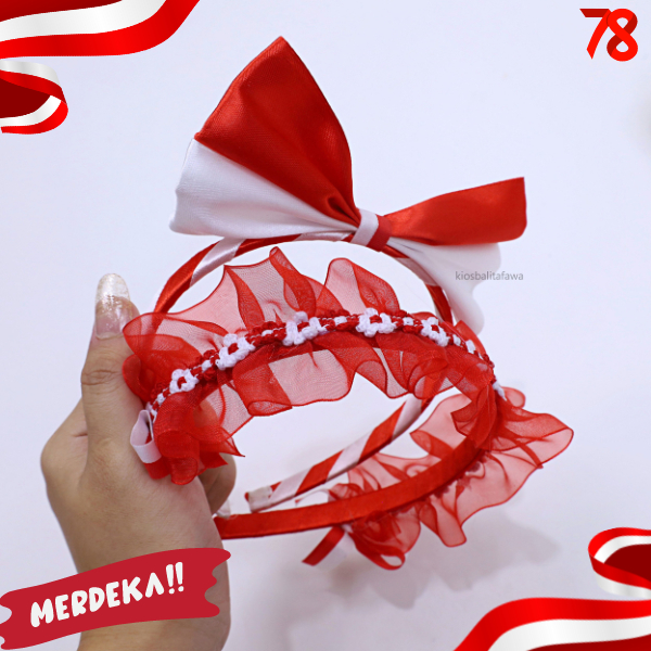 Jual Bandana Merah Putih Bayi - Anak Perempuan / Bando HUT RI Agustusan ...