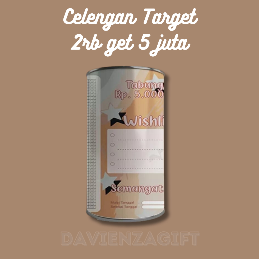 Jual Celengan Target 5 Juta Pecahan 5k Ukuran 20x10cm | Shopee Indonesia