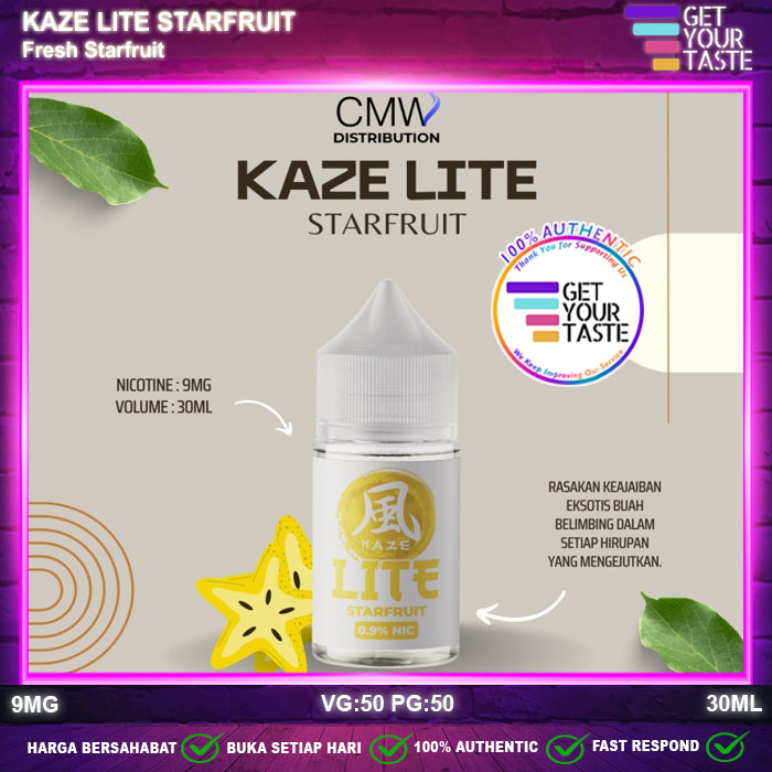 Jual Liquid KAZE Lite Starfruit Pods Friendly 30ML Salt by Emkay x CMW ...