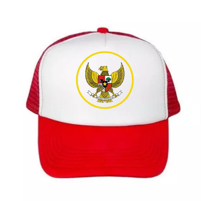 Jual topi merah putih topi logo dirgahuyu indonesia bisa custom ...