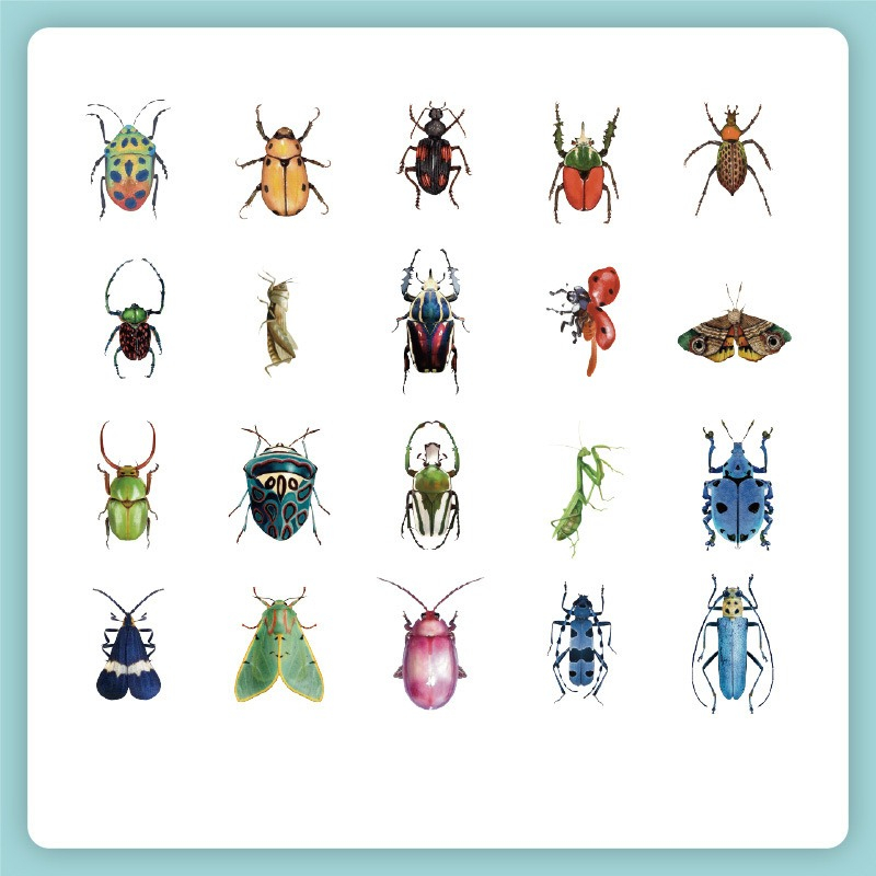 Jual [LBS] 40pcs Sticker Set Retro Nature Vintage Set Stiker Bunga Kupu ...