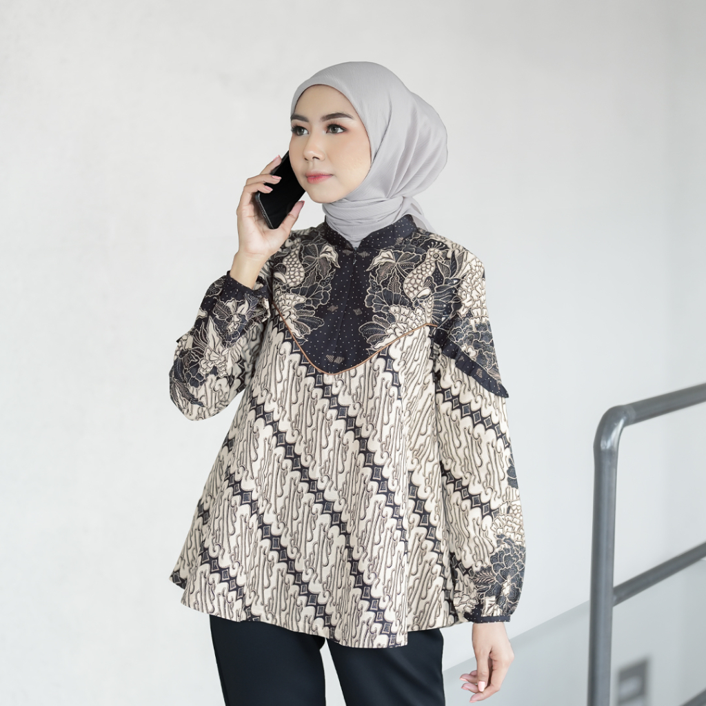 Jual Retno Blouse Batik Wanita Modern Batik Kerja Kantor Wanita ...