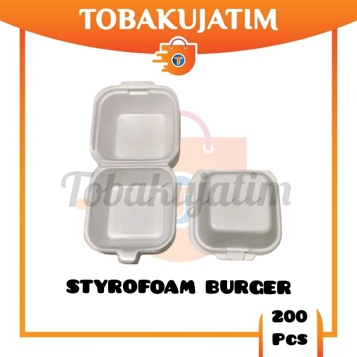 Jual STYROFOAM BURGER / KOTAK MAKAN GABUS 1 BALL - 200 PCS (GOJEK ...