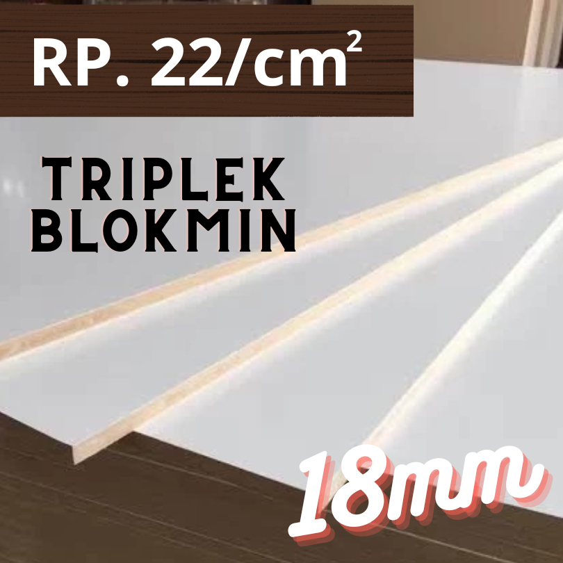 Jual Blokmin 18mm Custom Harga/cm2 Triplek Blokmin Putih 18mm Custom 1 ...