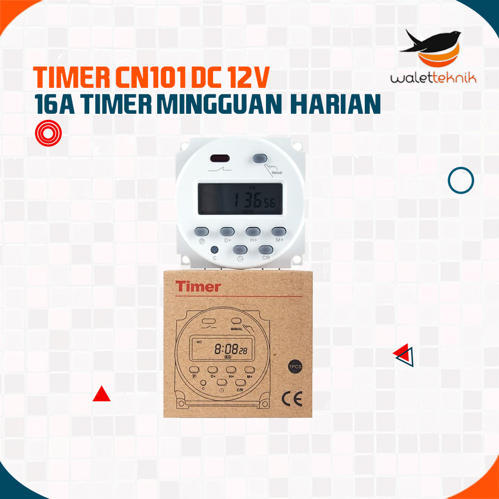 Jual Timer DC 12V 16A Timer Digital CN101 Timer Harian Mingguan | Shopee Indonesia