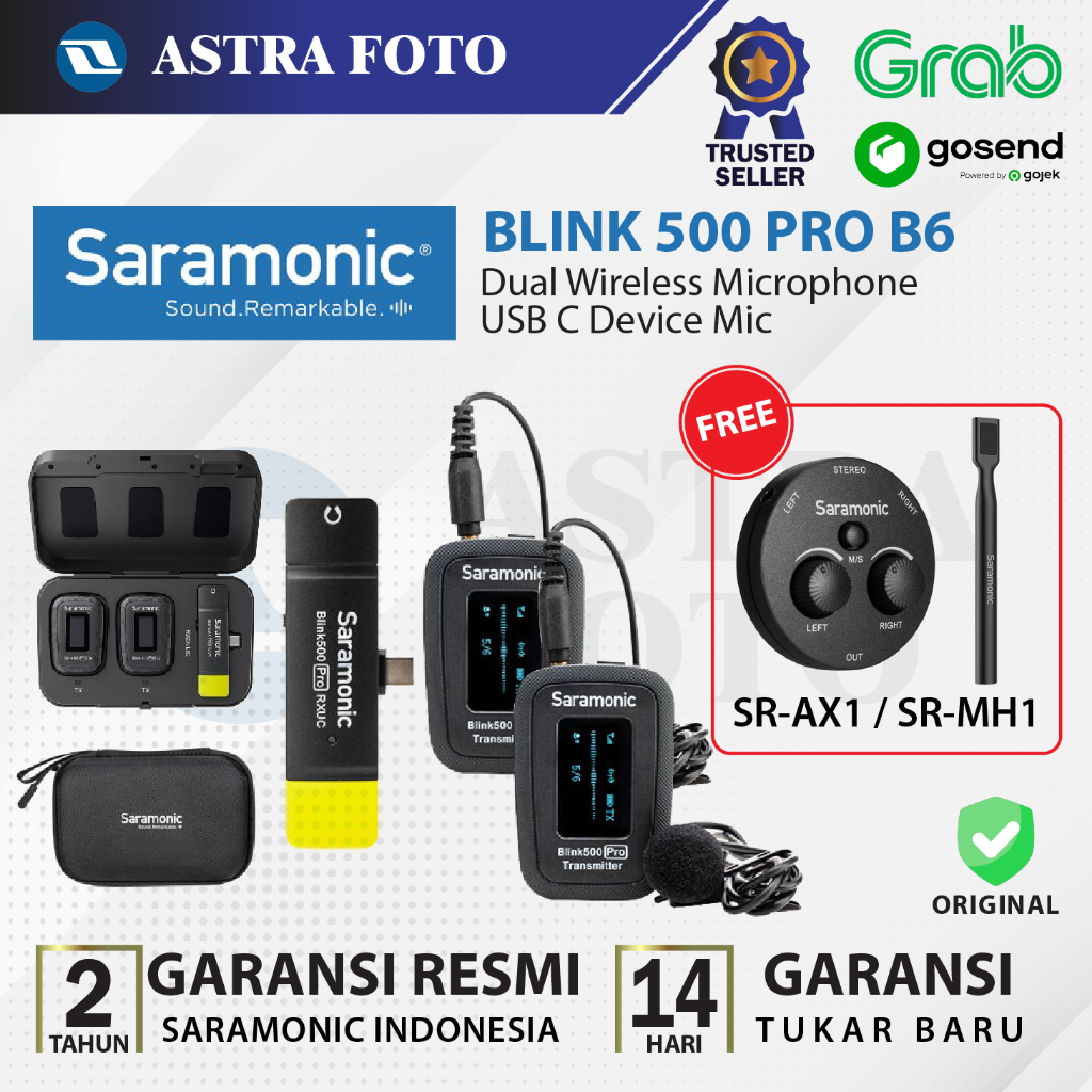 Jual SARAMONIC BLINK 500 PRO B6 Dual Wireless Microphone USB C Device ...