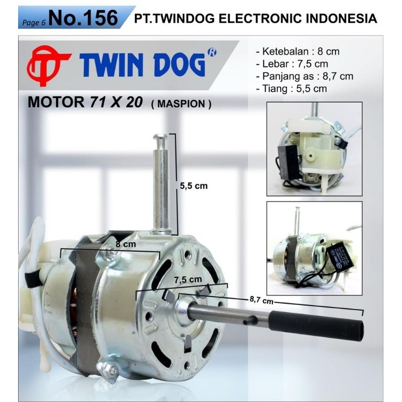 Jual Dinamon Motor Kipas 16in / dinamon kipas bermacam merek TwinDog ...