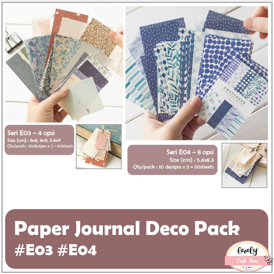 Jual LovelyCraftStore | E03 E04 ~ Paper Pack Deco Pack Journalling Kit DIY Bujo Art Deco Pack ...