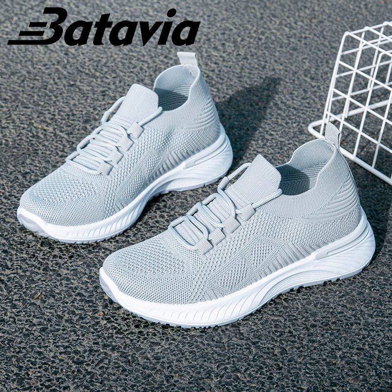 Jual Batavia Sepatu olahraga impor premium perempuan terbaru rajut adem ...