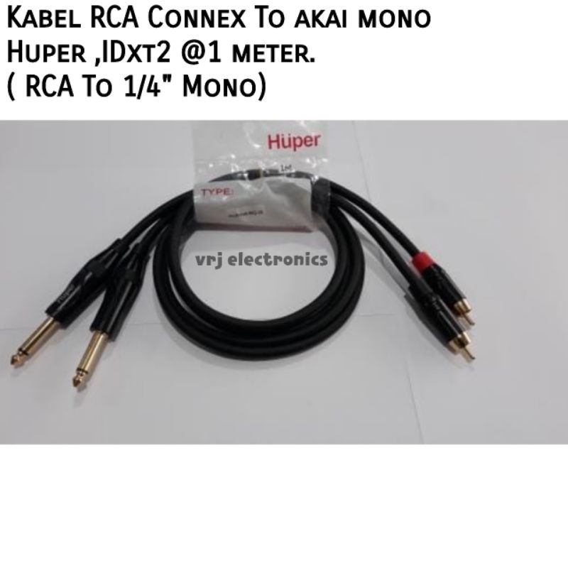 Jual Kabel RCA Connex To akai mono Huper IDxt2 @1 meter ( RCA To 1/4 ...