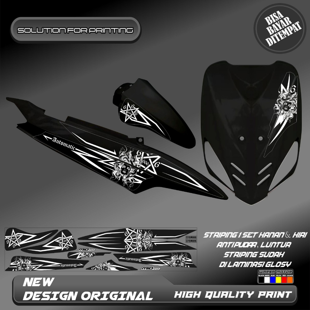 Jual STRIPING VARIASI MIO SPORTY / MIO SMILE MOTIF MEDUSA | Shopee ...