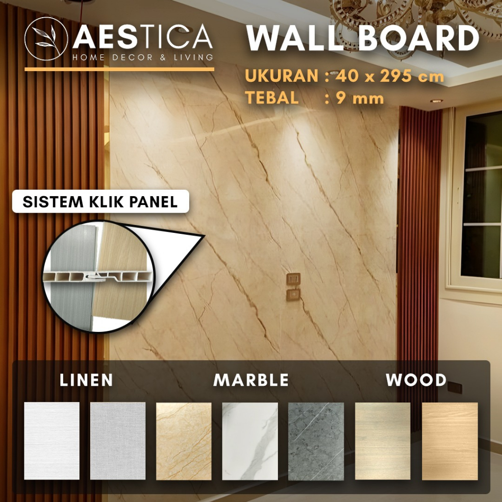 Jual PVC Wall Board Papan Panel Dinding Kayu Marmer Granite 3M ...