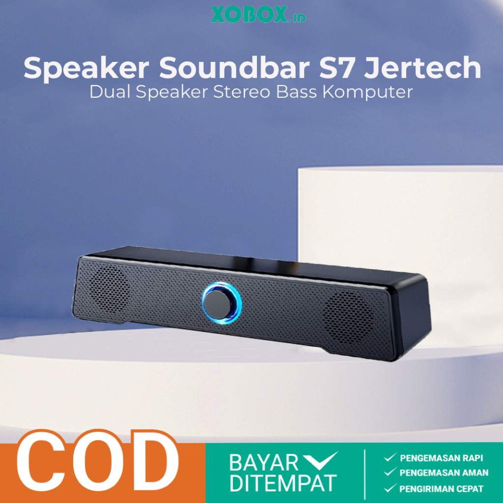 Jual Speaker Komputer/Laptop/PC Soundbar S7-JERTECH Dual speaker Bass ...