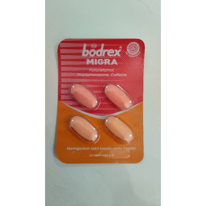 Jual Bodrex Migra Strip Isi 4 Tablet / Meringankan Sakit Kepala Pada ...