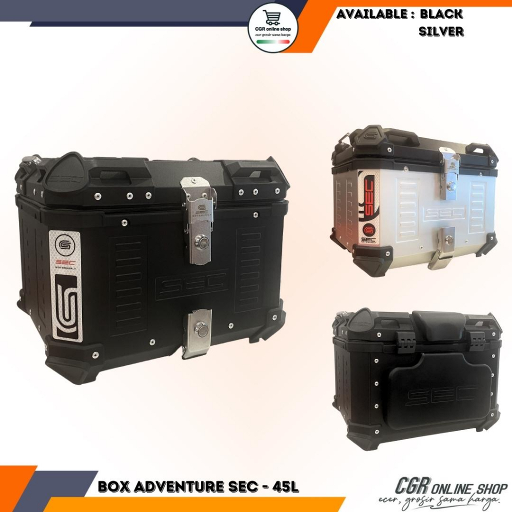 Jual Box Adventure 45Liter Box Motor Kotak Alminium Box SEC mdl Pannier ...
