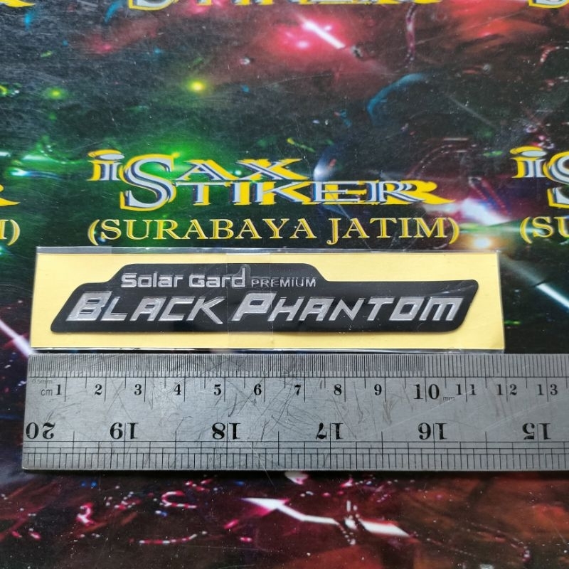 Jual Stiker timbul embos BLACK PHANTOM solar guard premium stiker kaca mobil | Shopee Indonesia