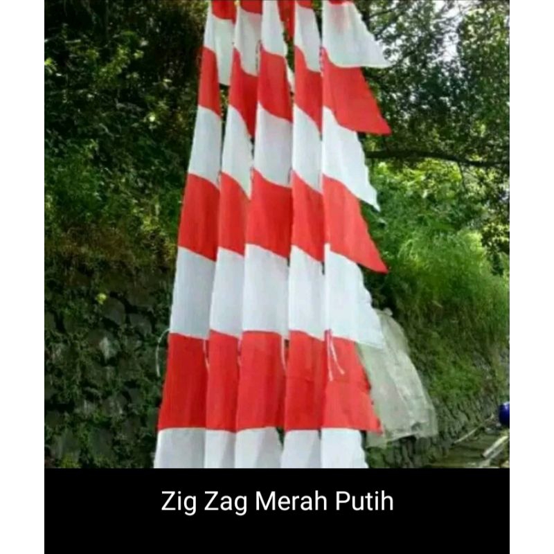 Jual bendera umbul-umbul zig zag merah putih garuda, warna warni polos ukuran 3 meter | Shopee ...