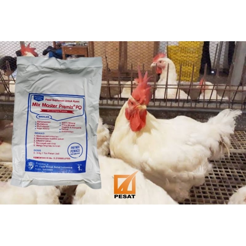 Jual Mixmaster premix ayam broiler pedaging pemacu pertumbuhan 1kg | Shopee Indonesia