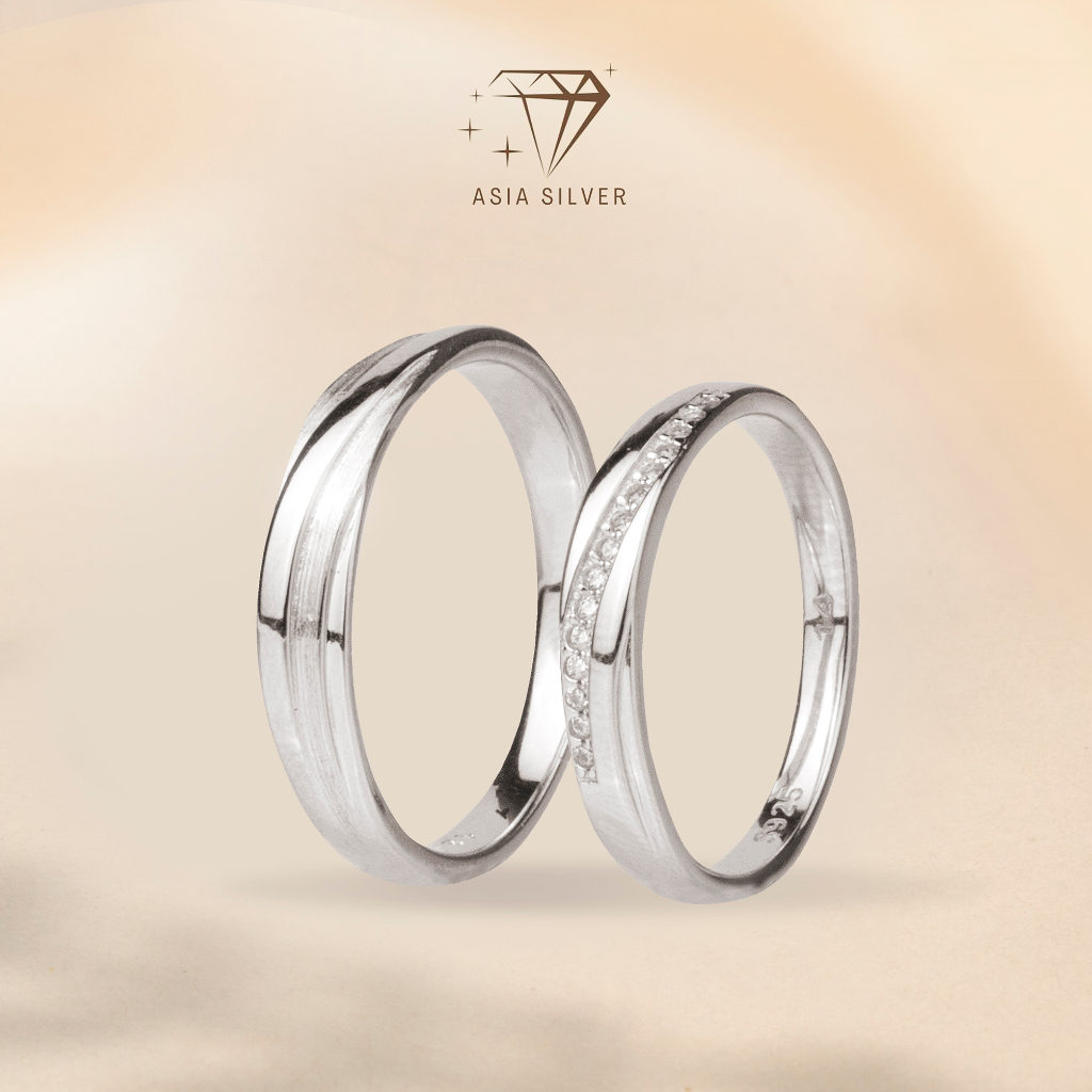 Jual Cincin Couple Perak Silver 925 Tunangan Nikah Kawin Wedding Ring ...