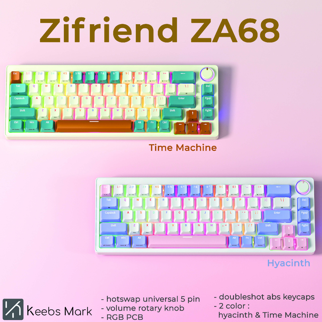 Jual Zifriend ZA68 Mechanical Keyboard 68 Keys RGB Wired | Shopee Indonesia