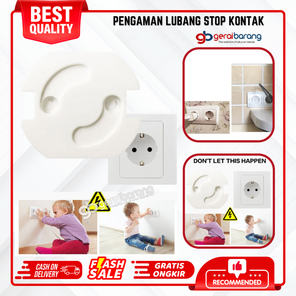 Jual Pengaman Lubang Stop Kontak Safety Socket Plug Listrik EU Spring ...