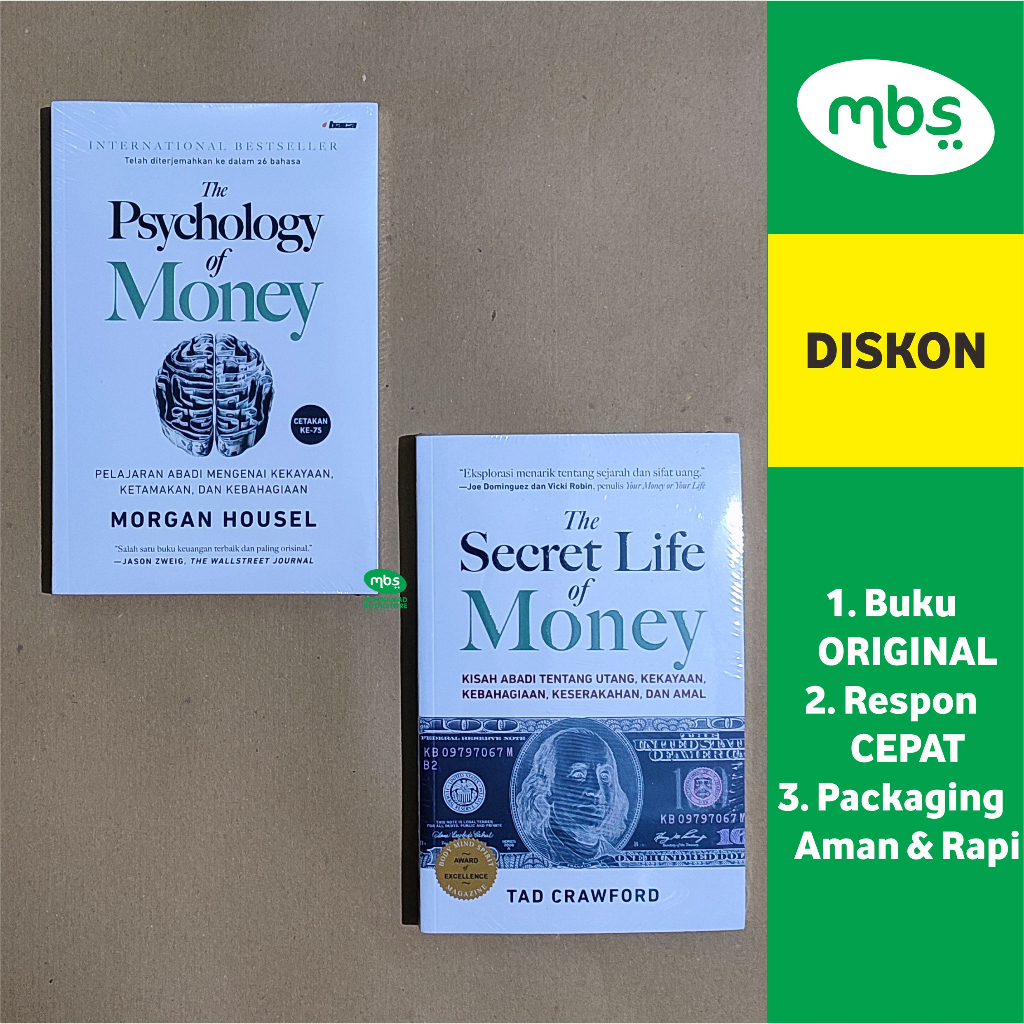 Jual PAKET BUKU THE PSYCHOLOGY OF MONEY & THE SECRET LIFE OF MONEY ...