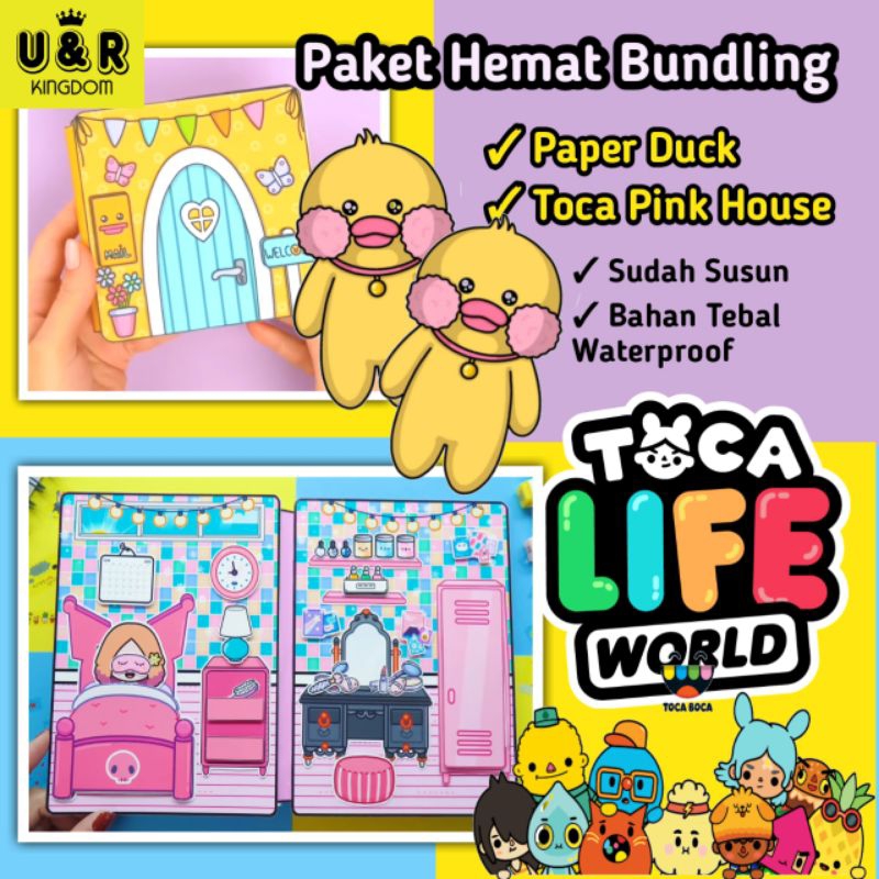 Jual Toca Boca Mainan ,Toca Boca Paper BOOK,Paper Duck Paket Hemat ...
