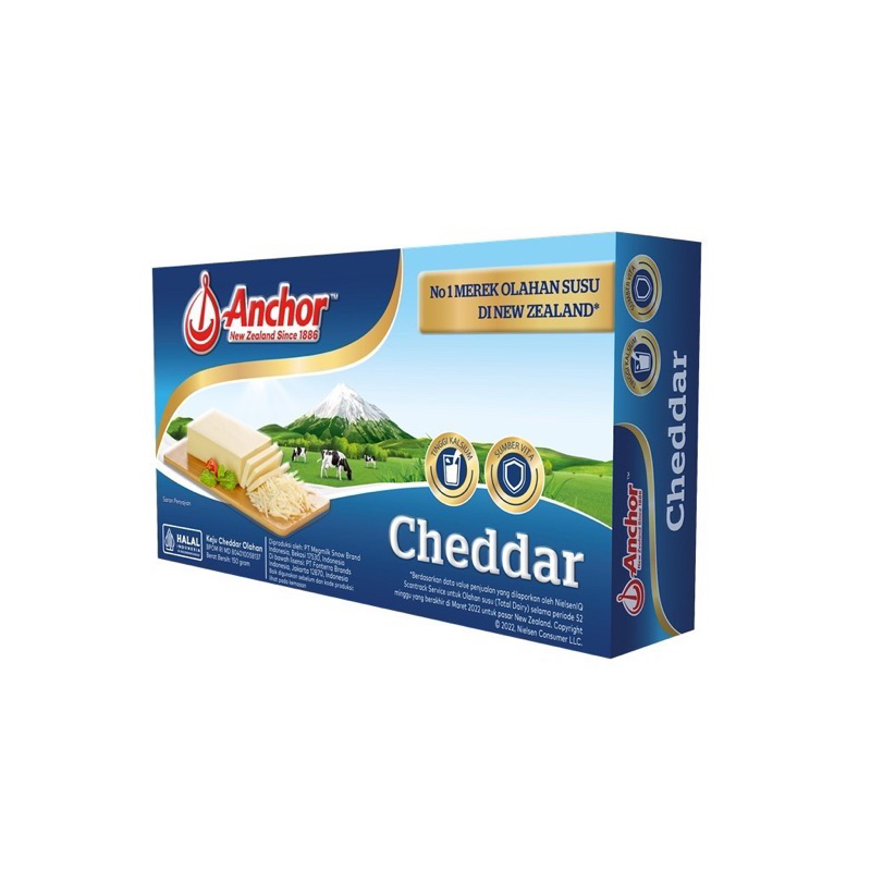 Jual Anchor Cheddar Block Cheese 150 gram | Shopee Indonesia